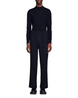 Sandro Wide Leg Trousers - Black