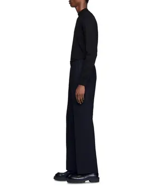 Sandro Wide Leg Trousers - Black