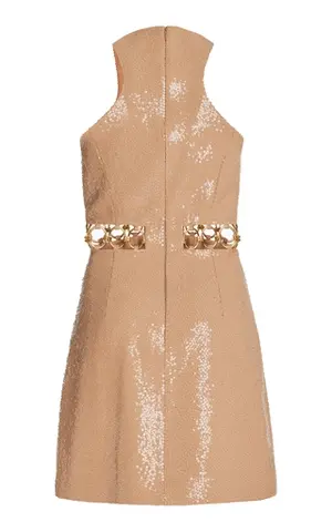 Michael Kors Ring-detailed Sequined Crepe Mini Dress