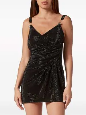Philipp Plein Crystal-embellished Mini Dress - Black