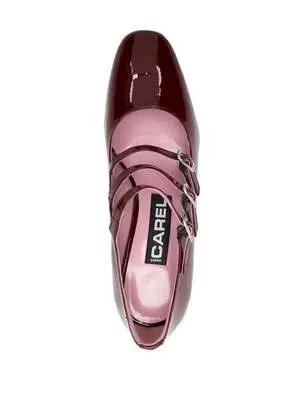CAREL Keel 85mm Leather Pumps - Red