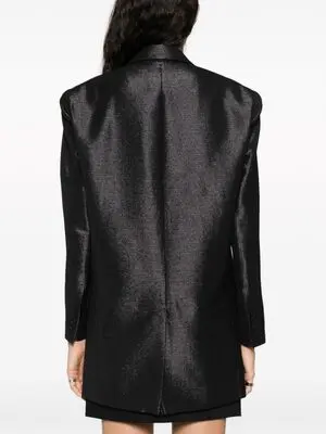 Sportmax Single-breasted Metallic-finish Blazer