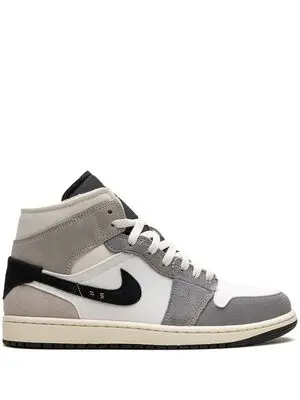 JORDAN Air 1 Mid Se Craft Cement Sneakers - Grey
