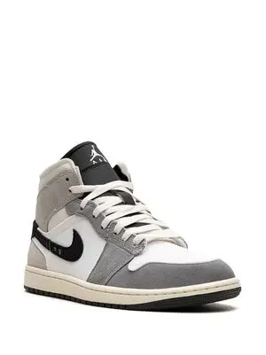 JORDAN Air 1 Mid Se Craft Cement Sneakers - Grey
