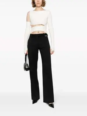 ANDREĀDAMO Asymmetric Cut-out Top - White