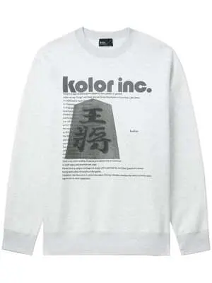 Kolor Graphic-print Cotton Sweatshirt
