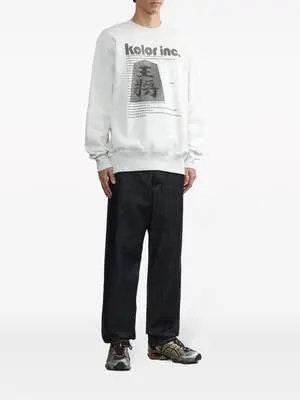 Kolor Graphic-print Cotton Sweatshirt