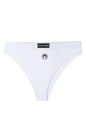 MARINE SERRE Crescent Moon Organic-cotton Briefs - White