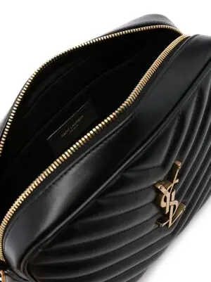 Saint Laurent Lou Quilted Shoulder Bag - Black