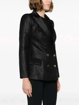 Elisabetta Franchi Double-breasted Blazer - Black
