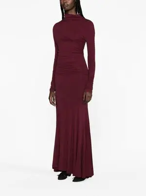 Tove Africa Gathered Maxi Dress - Red
