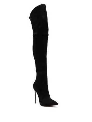 Casadei Blade 115mm Above-knee Suede Boots