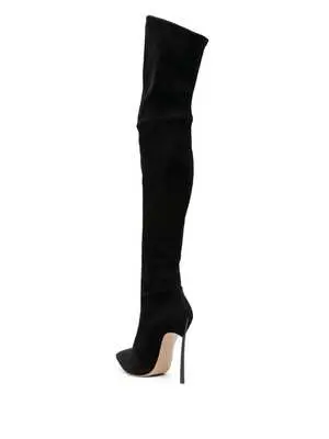 Casadei Blade 115mm Above-knee Suede Boots