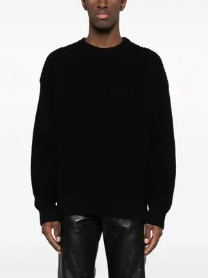 MARINE SERRE Ribbed-knit Wool Jumper