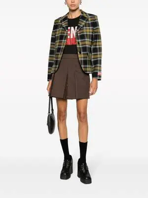 Kenzo Tartan-check Single-breasted Blazer