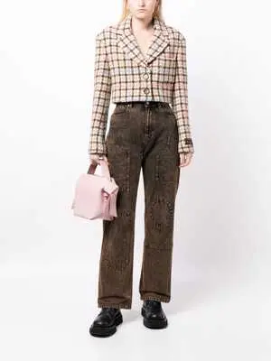 MSGM Cropped Tweed Jacket
