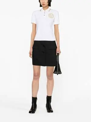 Versace V-emblem Polo Top - White