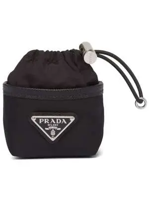 Prada Mini Re-nylon Air Pods Pro Case - Black