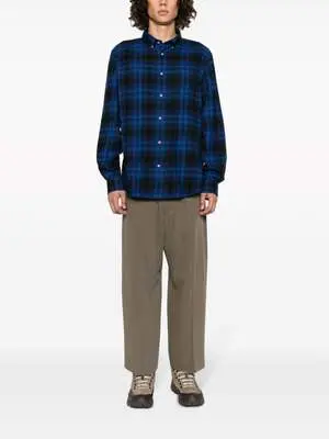 Woolrich Plaid-check Long-sleeve Cotton Shirt