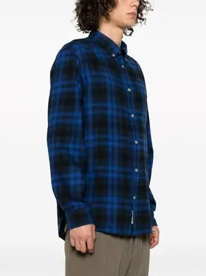 Woolrich Plaid-check Long-sleeve Cotton Shirt