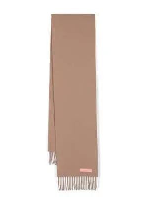 Acne Studios Fringed Wool Scarf - Brown