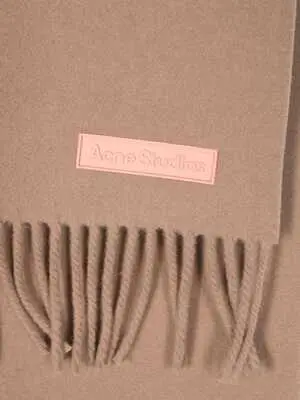 Acne Studios Fringed Wool Scarf - Brown