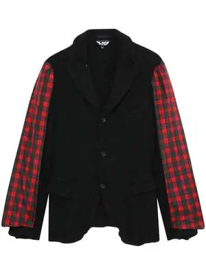BLACK COMME DES GARÇONS Panelled Single-breasted Blazer
