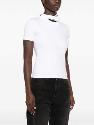 Y/project Logo-jacquard Triple-collar T-shirt - White