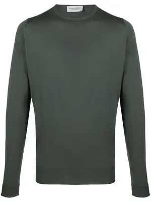 John Smedley Marcus Wool Jumper - Green