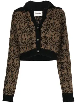 Nanushka Graphic-print Wool-blend Cardigan