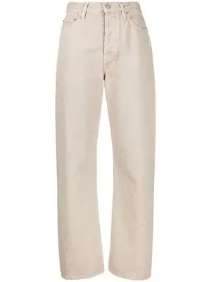 TOTEME Twisted Seam Straight-leg Jeans - Neutrals