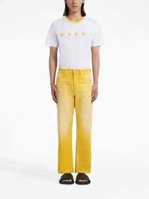 Marni Overdyed Straight-leg Jeans - Yellow