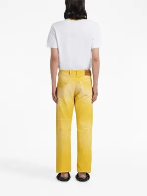 Marni Overdyed Straight-leg Jeans - Yellow