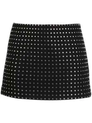DE LA VALI Isidora Rhinestone-embellished Miniskirt