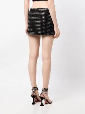 DE LA VALI Isidora Rhinestone-embellished Miniskirt