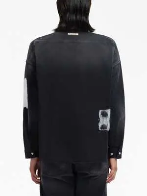 Marni Patchwork-detail Denim Shirt - Black