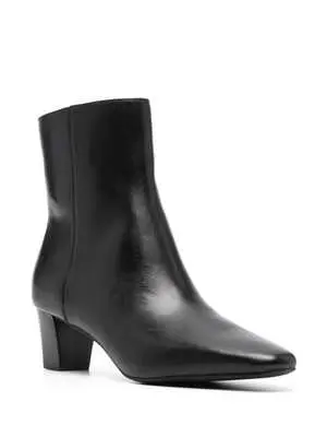 Ralph Lauren Willa Burnished Leather Ankle Boots - Black