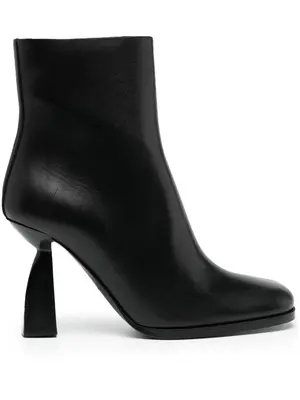 NODALETO Sculpted-heel Ankle Boots