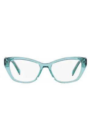 Prada Prada 52mm Cat Eye Optical Glasses Crystal