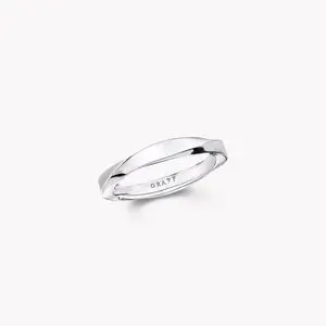 Graff Spiral Band Ring 3.5mm - White Gold