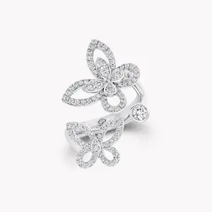 Graff Multi Butterfly Silhouette Diamond Ring - White Gold