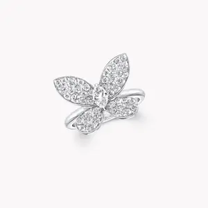 Graff Pavé Butterfly Diamond Ring - White Gold