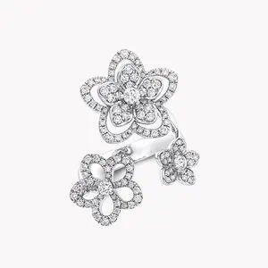 Graff Wild Flower Diamond Ring - White Gold