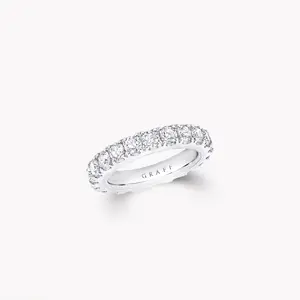 Graff Castle Set Round Diamond Wedding Band - Platinum