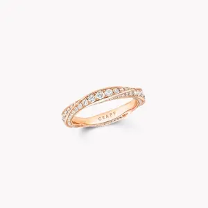 Graff Spiral Pavé Diamond Band - Rose Gold
