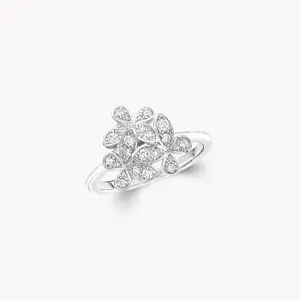 Graff Triple Pavé Butterfly Diamond Mini Ring - White Gold