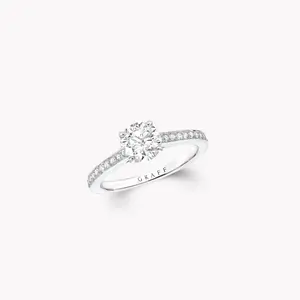 Graff Flame Round Diamond Engagement Ring - Platinum
