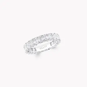 Graff Classic Emerald Cut Diamond Eternity Ring - Platinum