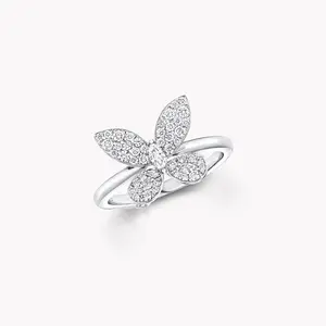 Graff Pavé Butterfly Diamond Ring - White Gold