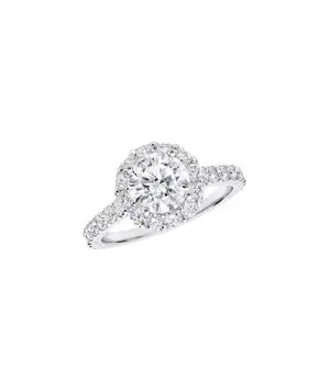 Graff Icon Round Diamond Engagement Ring - White Gold